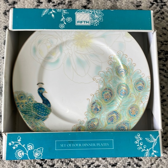 222 Fifth | Dining | 222 Fifth Peacock Dinner Plates | Poshmark